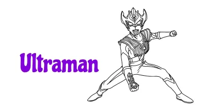 Ultraman Rosso Coloring Page - Free Printable Ultraman PDF Coloring ...
