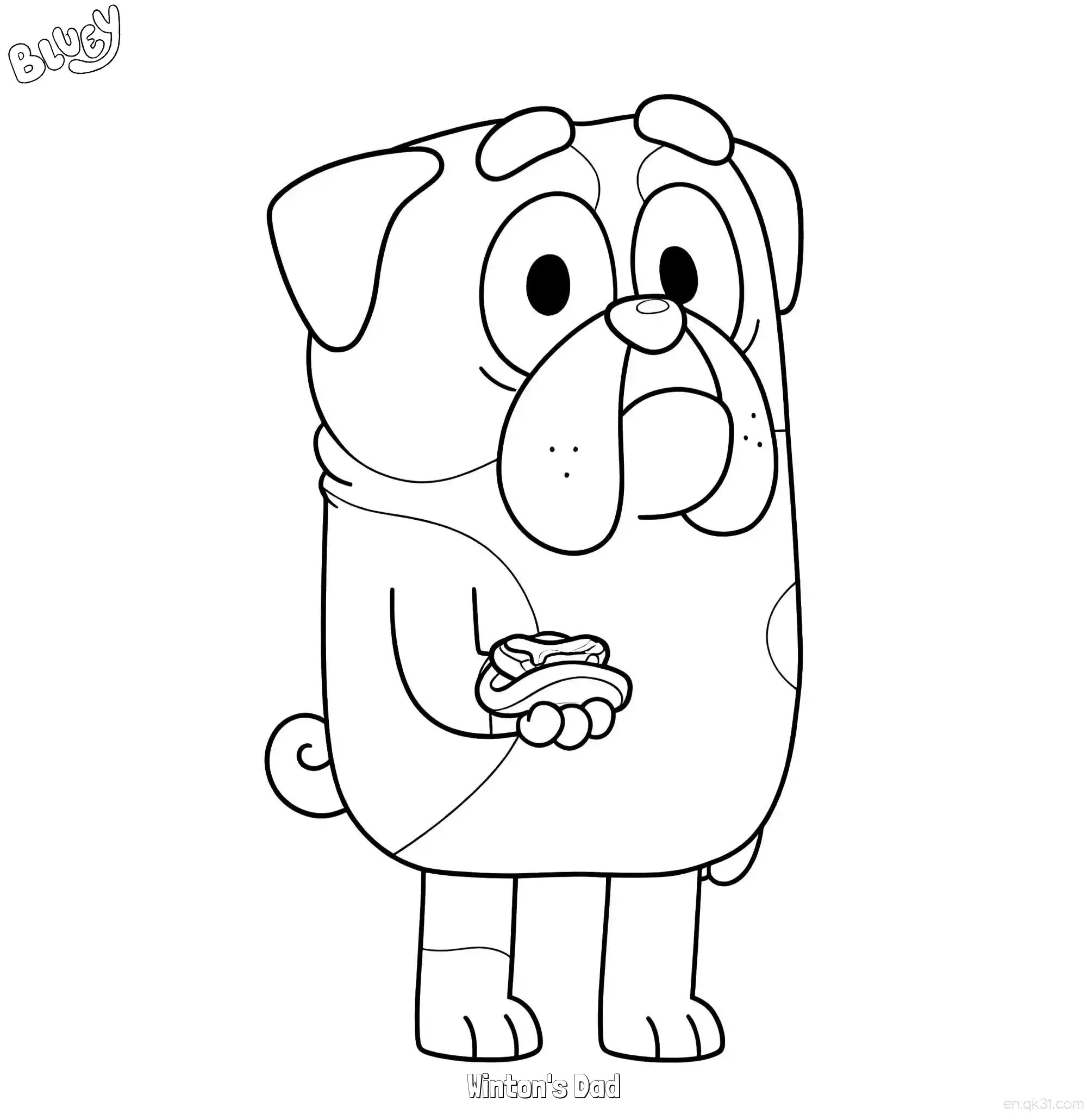 Winton's Dad Coloring Page - Free Printable Bluey PDF Coloring Sheets ...