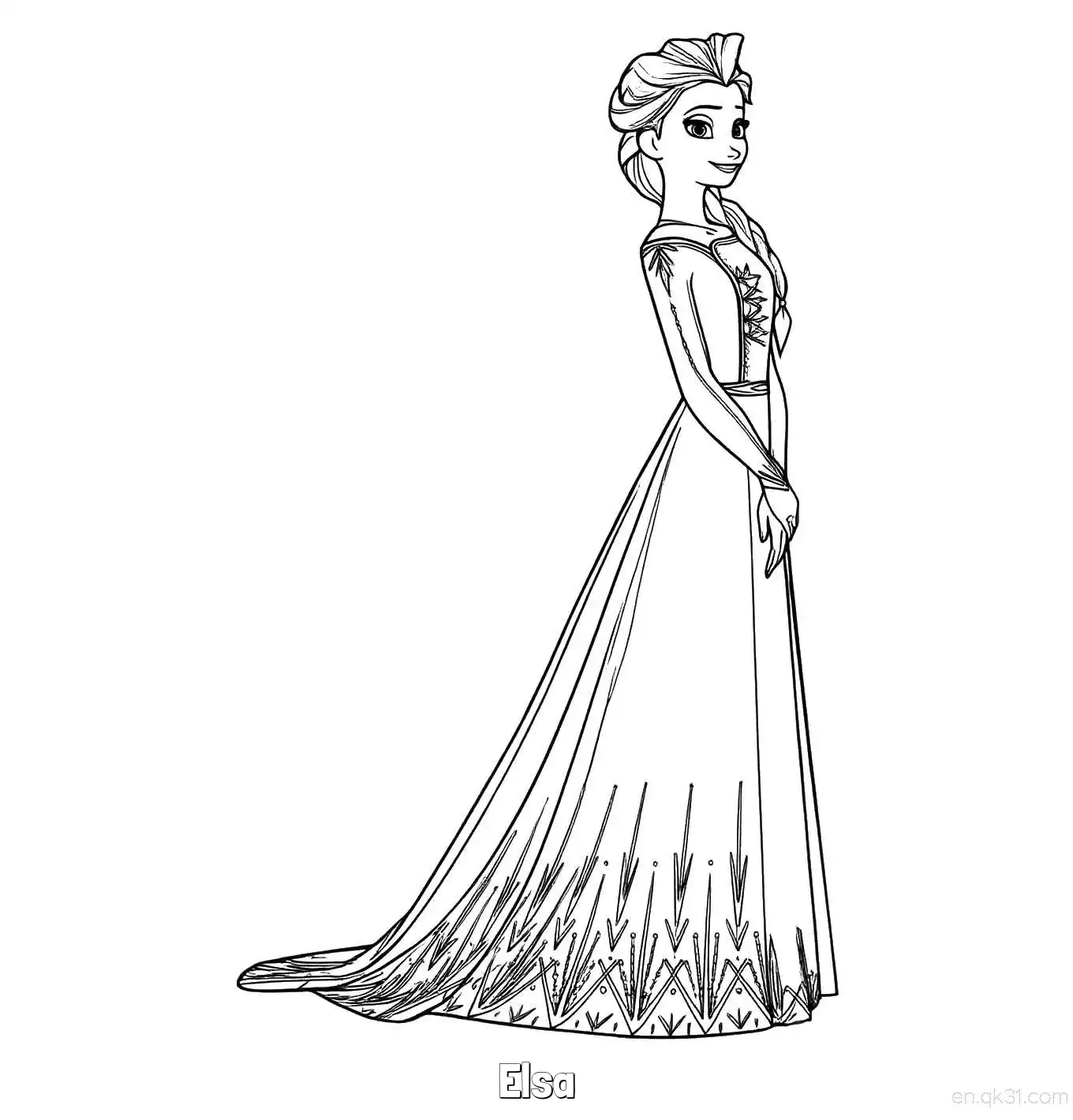 Elsa 14 Coloring Page - Free Printable Frozen PDF Coloring Sheets ...