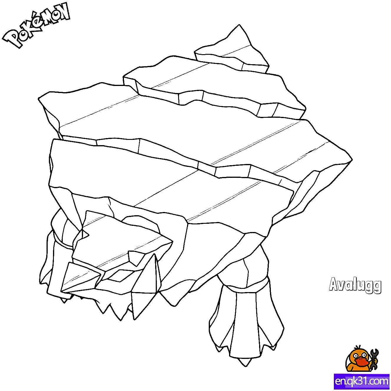 Avalugg Coloring Page - Free Printable Pokemon Coloring Sheets ...