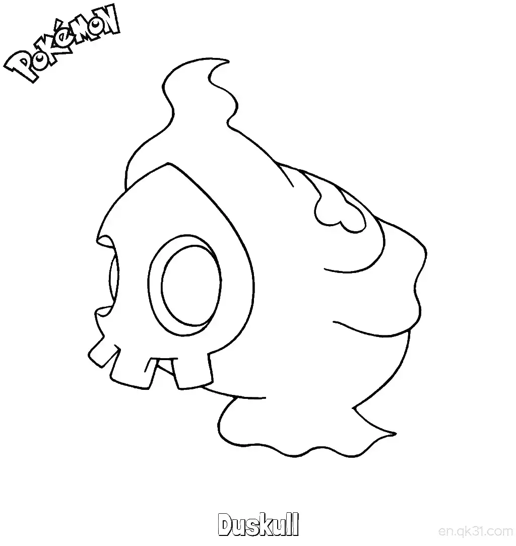 Duskull Coloring Page - Free Printable Pokemon Coloring Sheets ...