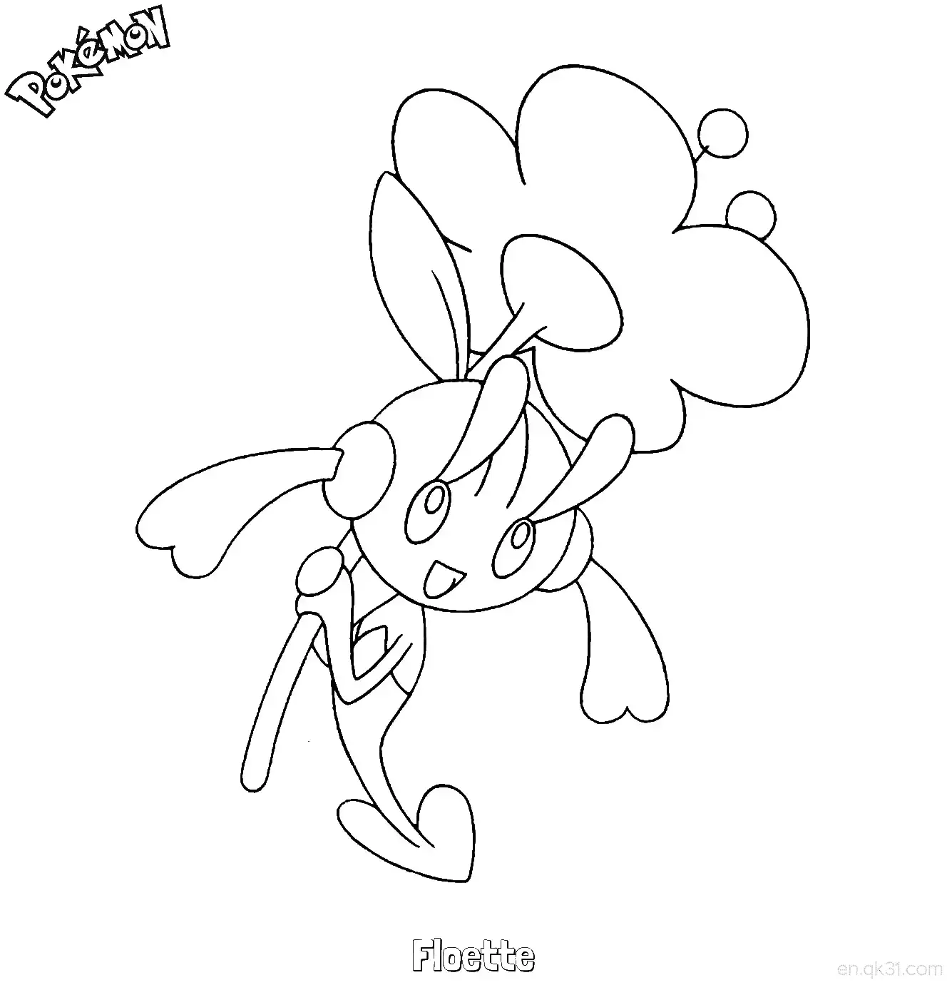 Floette Coloring Page - Free Printable Pokemon Coloring Sheets ...