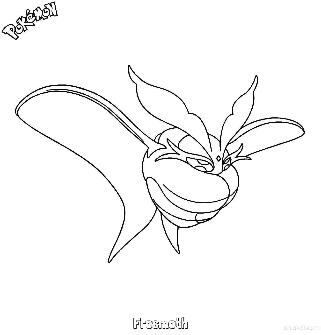 Frosmoth Coloring Page - Free Printable Pokemon Coloring Sheets ...