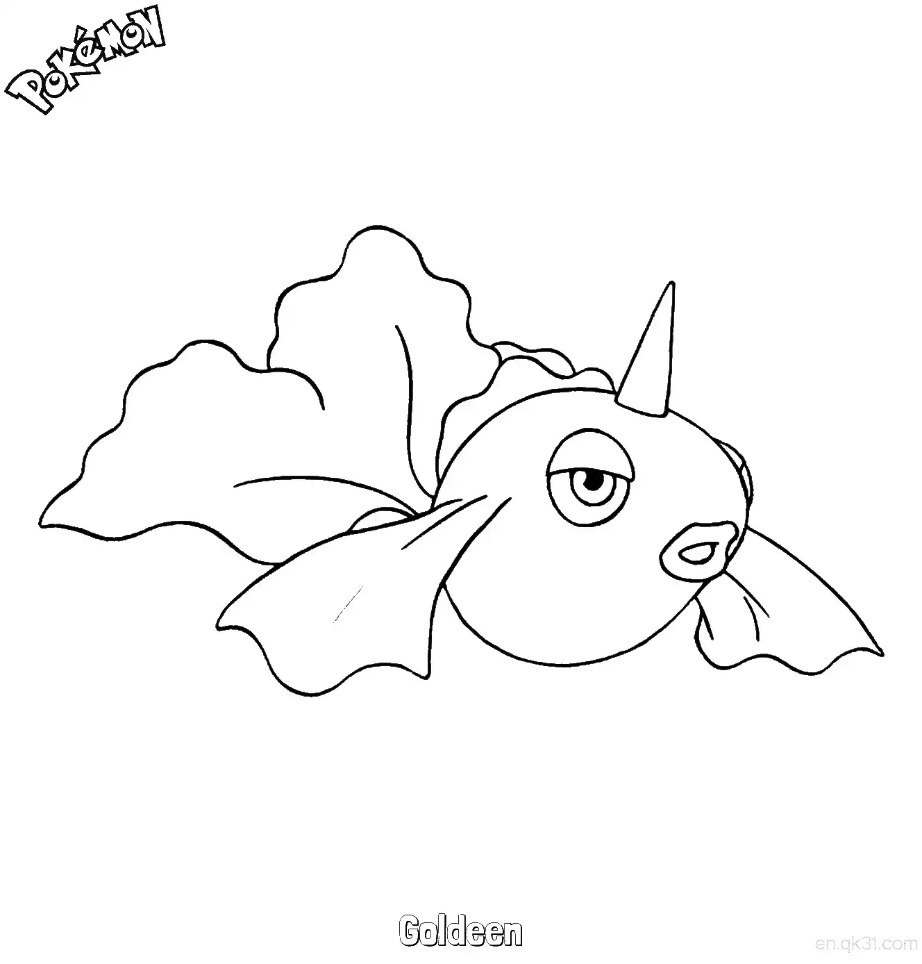 Goldeen Coloring Page - Free Printable Pokemon Coloring Sheets ...