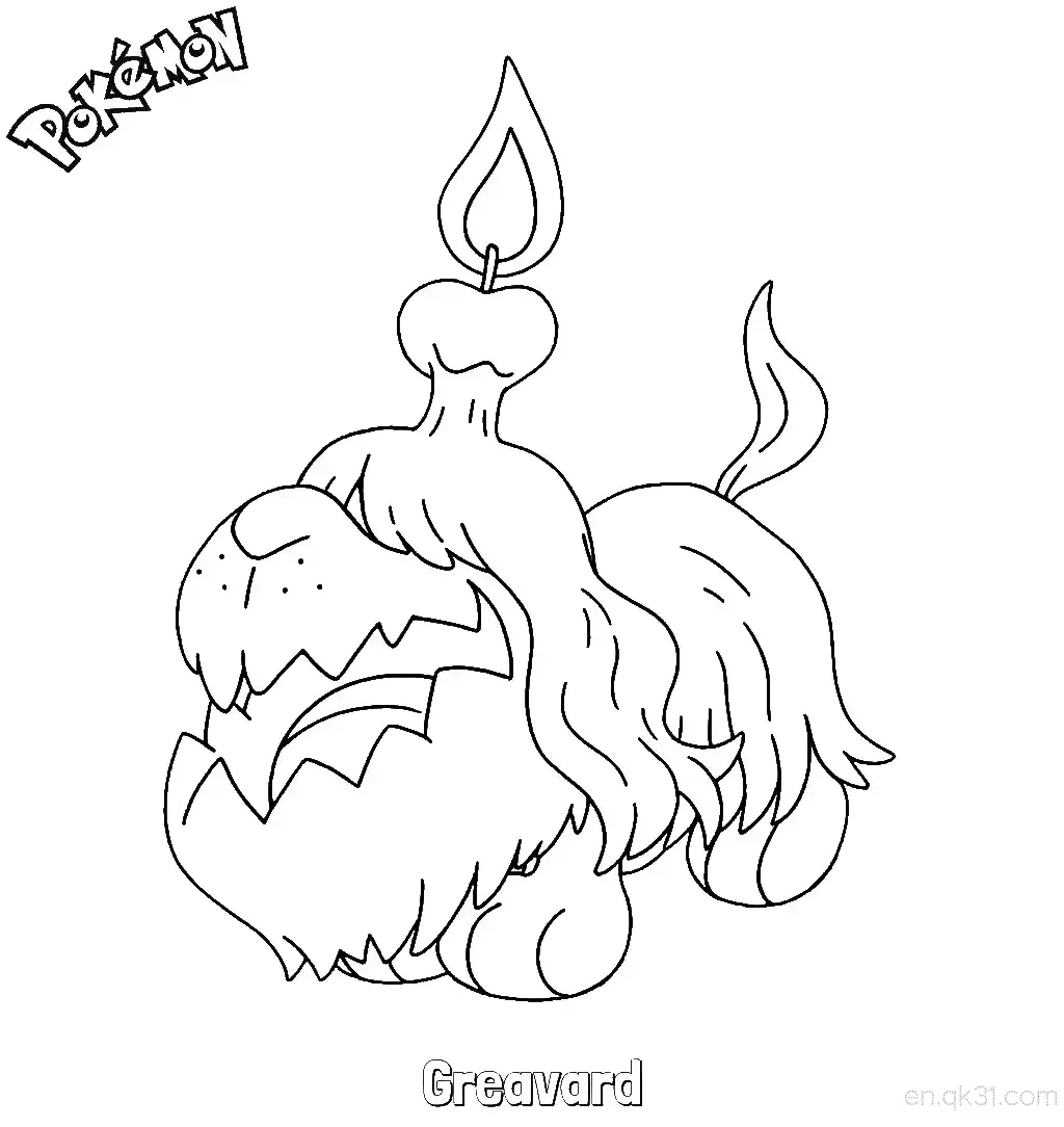 Greavard Coloring Page - Free Printable Pokemon Coloring Sheets ...