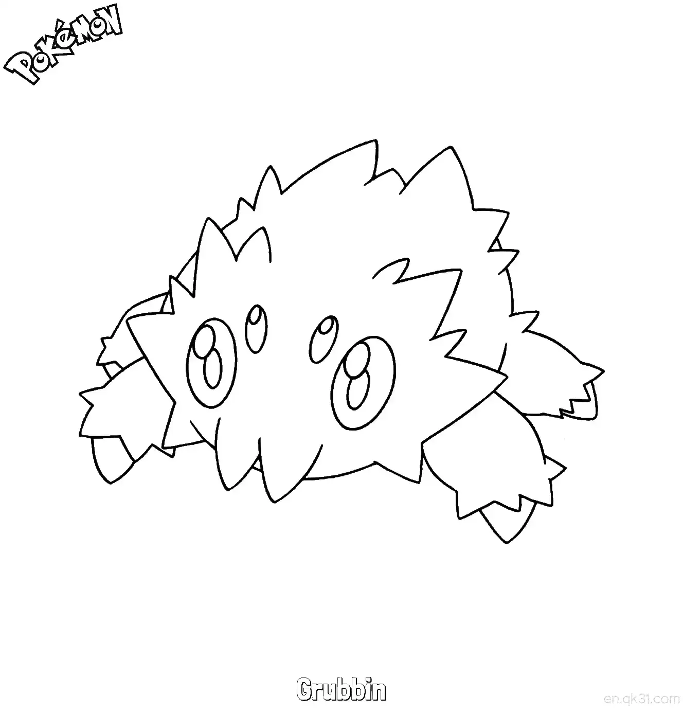 Grubbin Coloring Page - Free Printable Pokemon Coloring Sheets ...