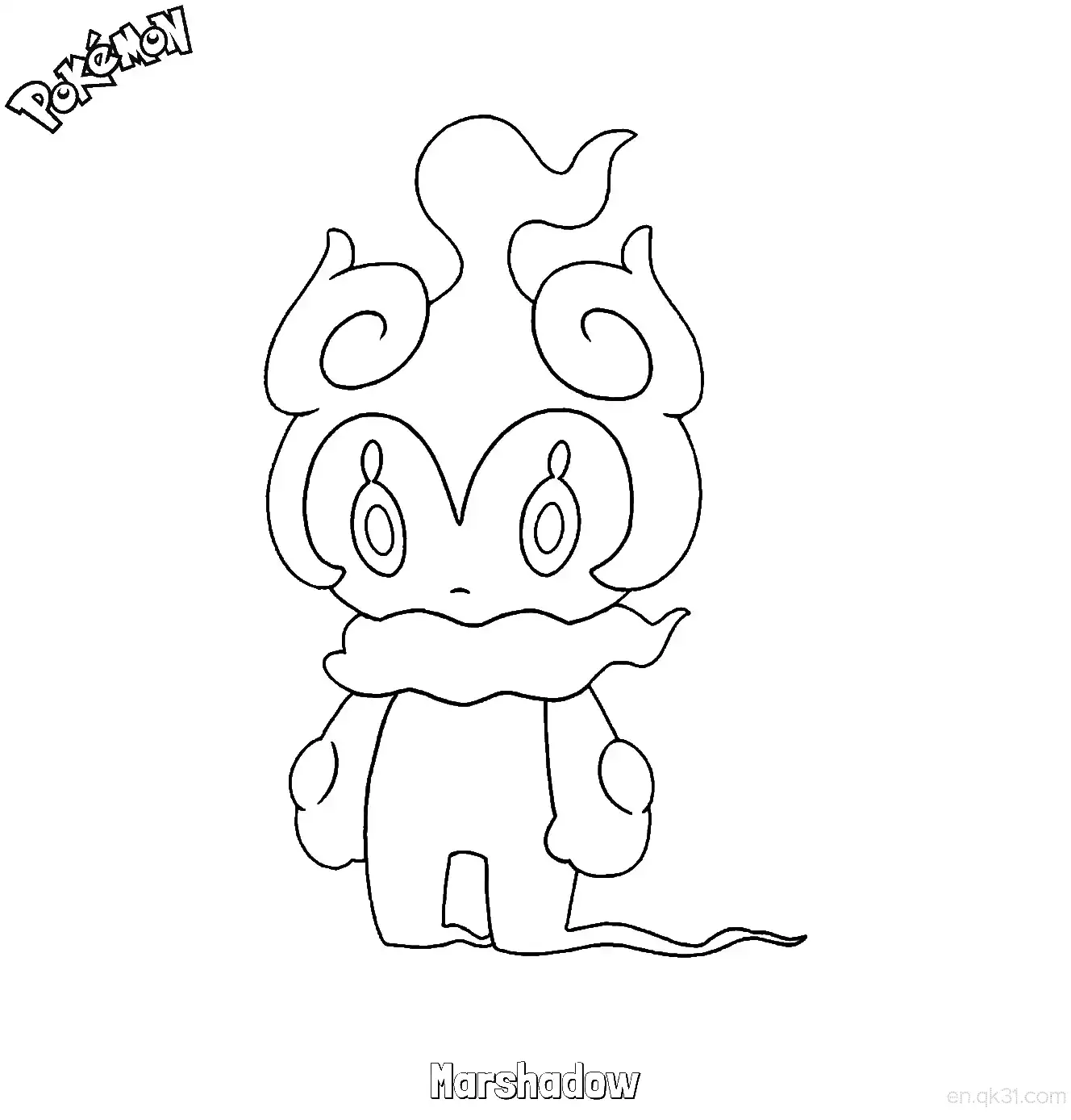 Marshadow Coloring Page - Free Printable Pokemon Coloring Sheets ...