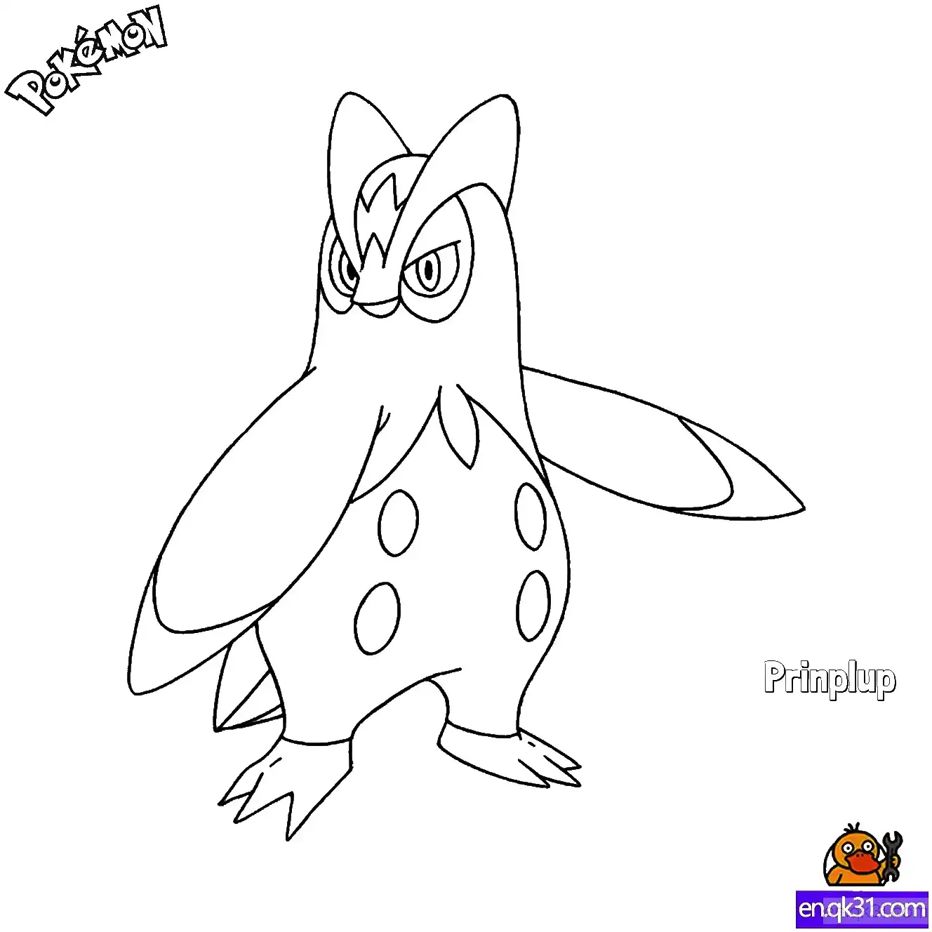 Prinplup Coloring Page - Free Printable Pokemon Coloring Sheets ...