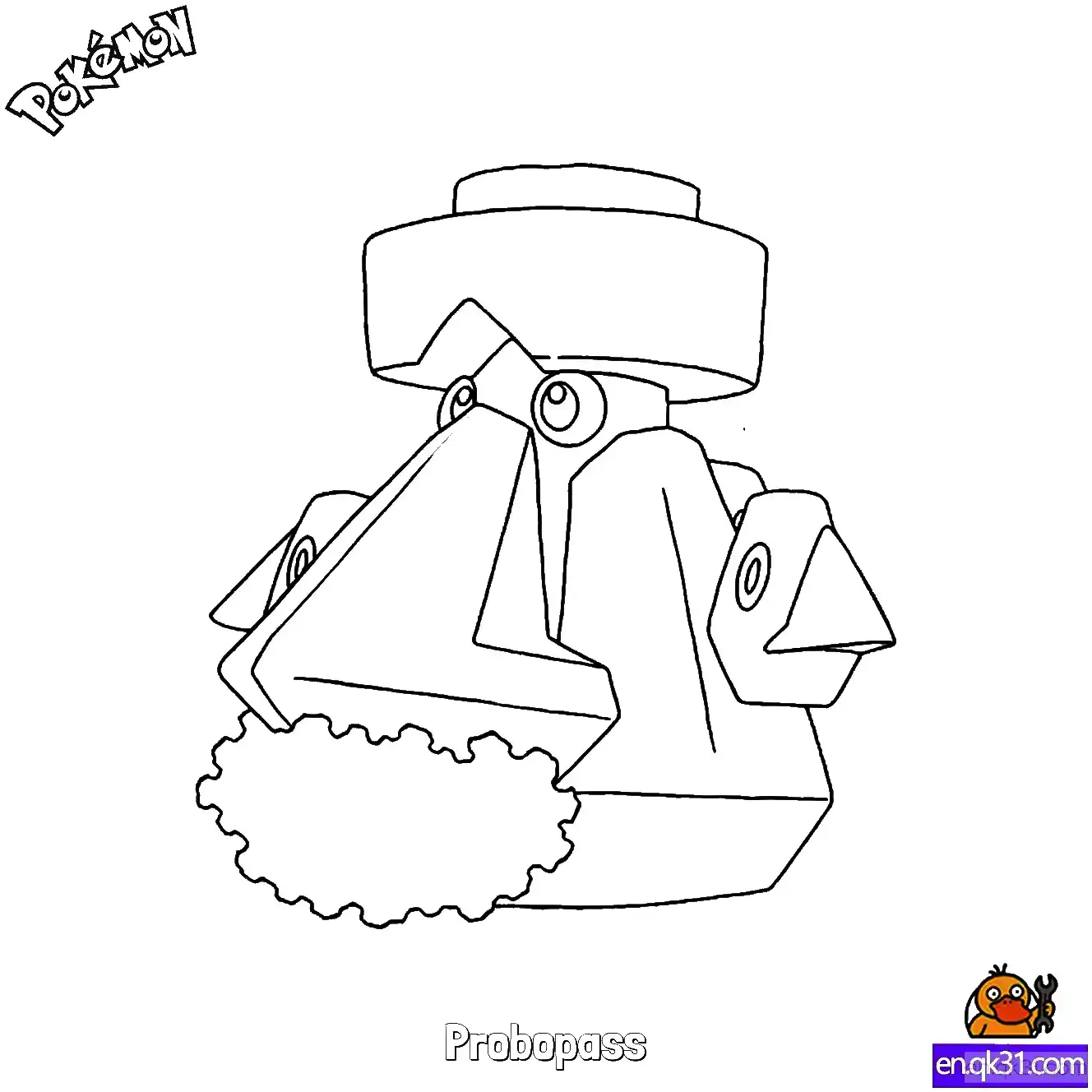 Probopass Coloring Page - Free Printable Pokemon Coloring Sheets ...