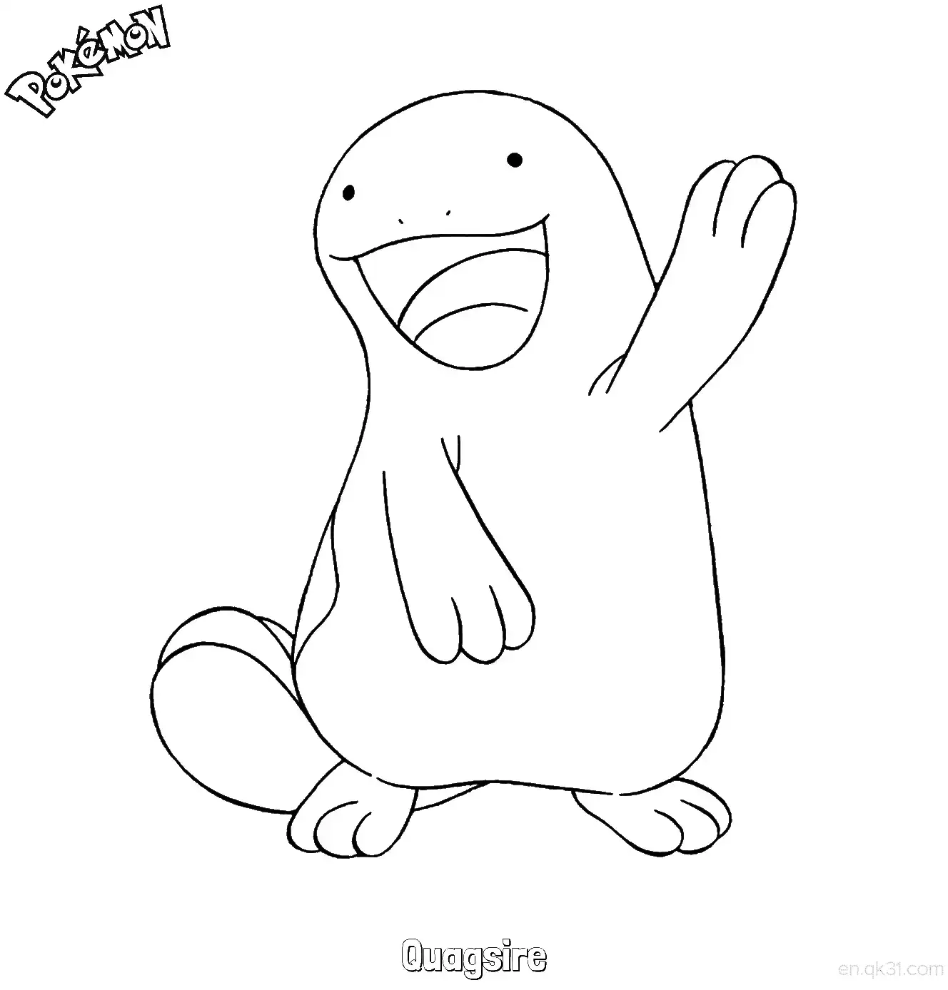 Quagsire Coloring Page - Free Printable Pokemon Coloring Sheets ...