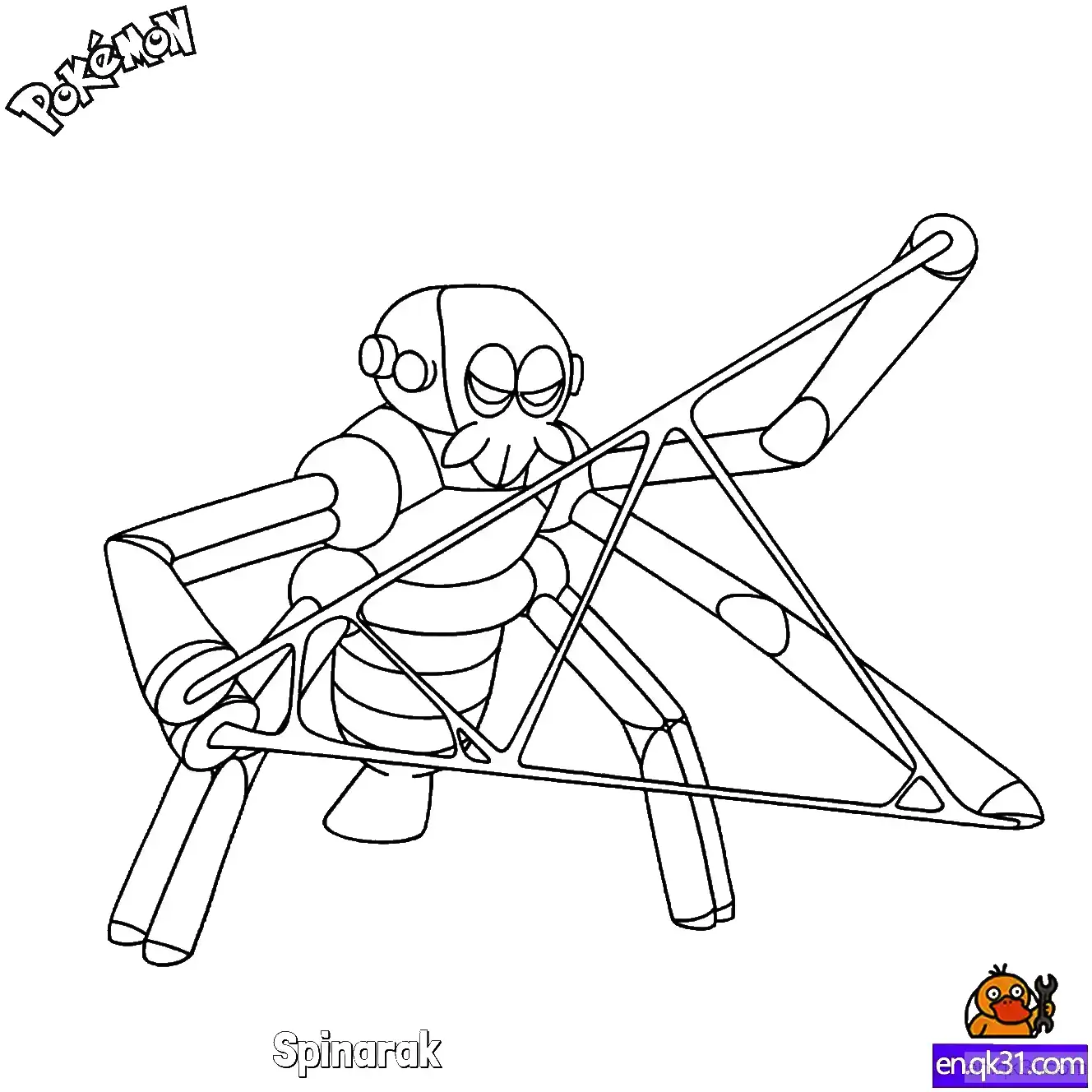 Spinarak Coloring Page - Free Printable Pokemon Coloring Sheets ...