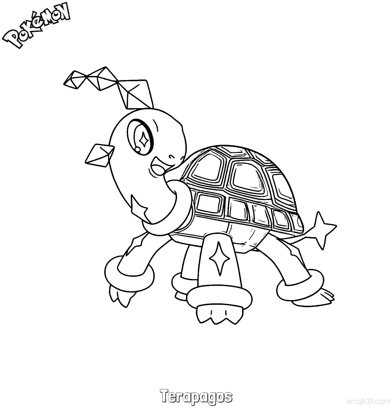 Terapagos Coloring Page - Free Printable Pokemon Coloring Sheets ...