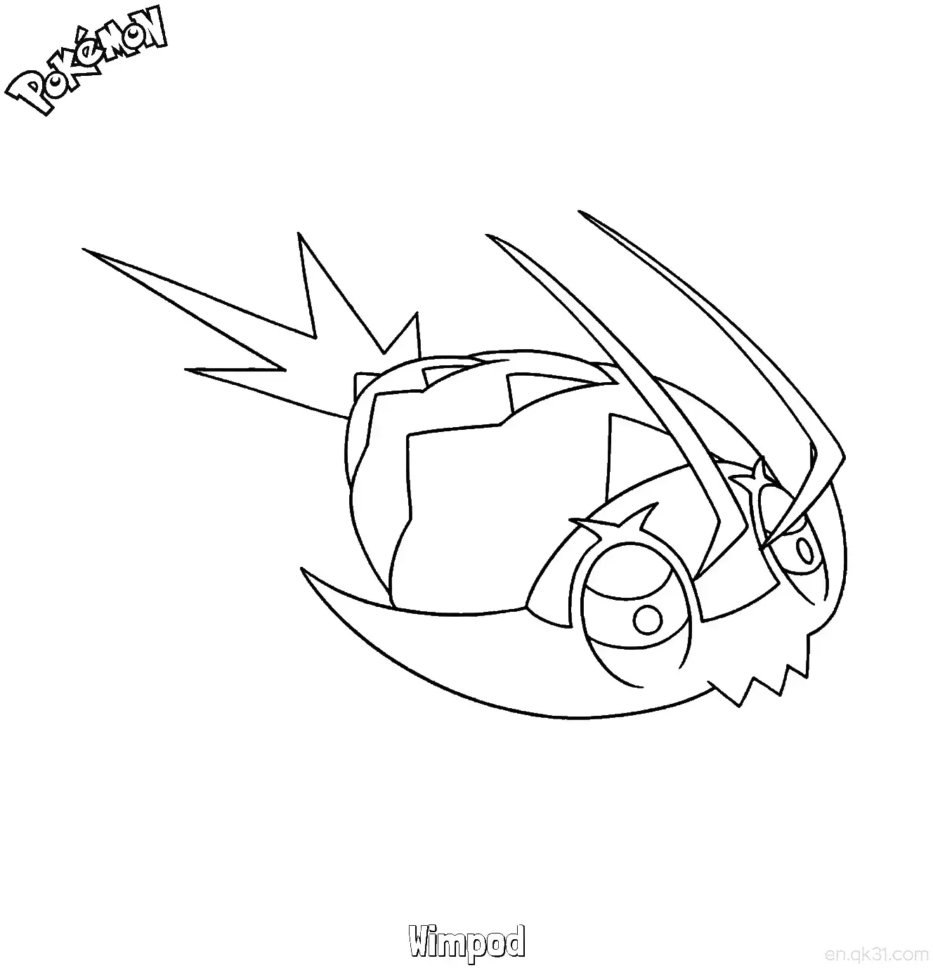 Wimpod Coloring Page - Free Printable Pokemon Coloring Sheets-QuickDuck ...