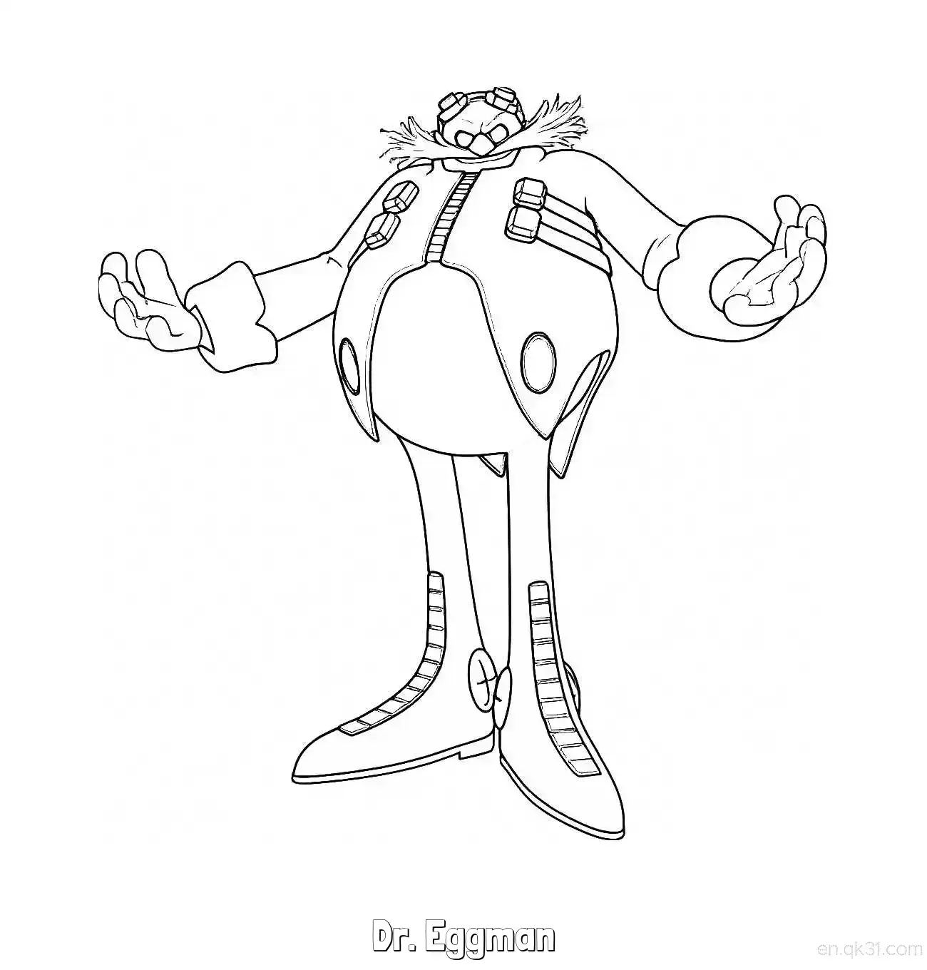 Dr. Eggman Coloring Page - Free Printable Sonic the Hedgehog Coloring ...