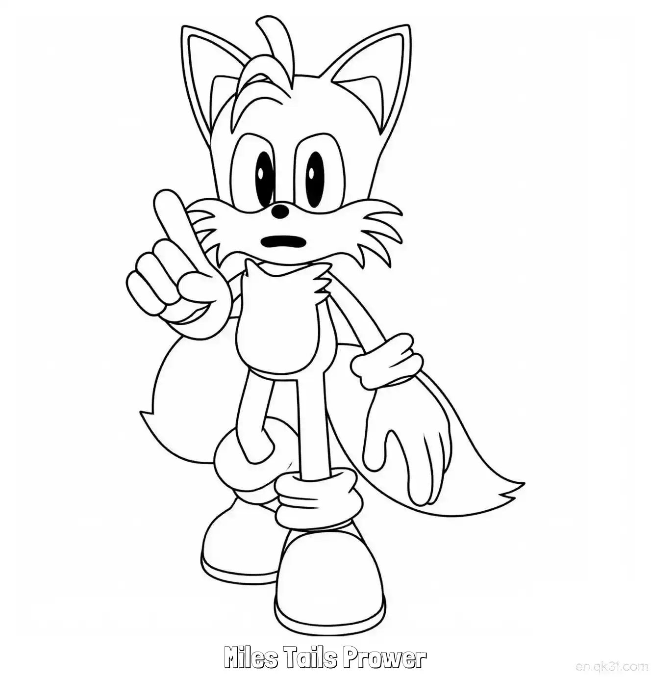 Miles Tails Prower Coloring Page - Free Printable Sonic the Hedgehog ...