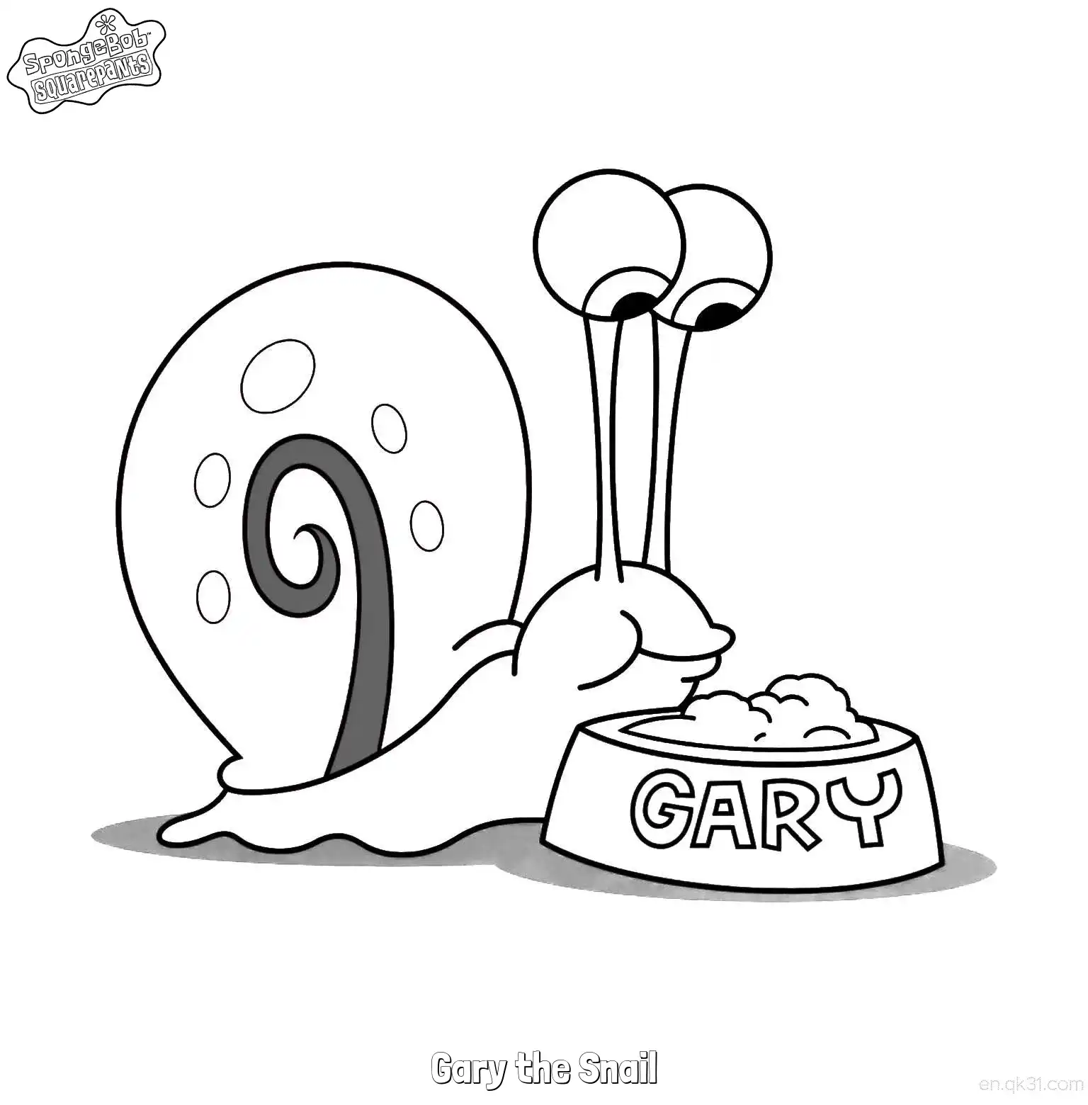 Gary the Snail 03 Coloring Page - Free Printable SpongeBob SquarePants ...