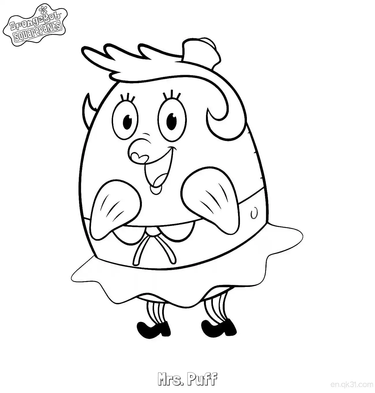 Mrs. Puff 04 Coloring Page - Free Printable SpongeBob SquarePants PDF ...