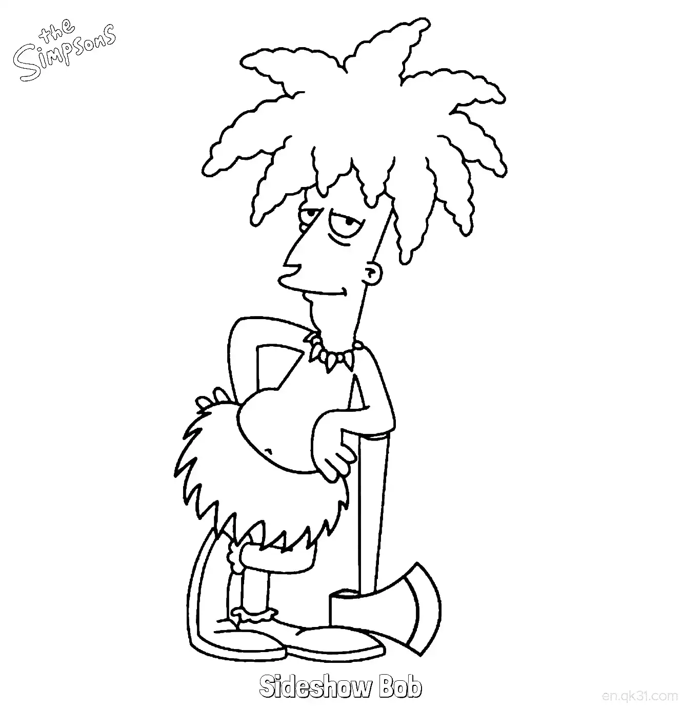 Sideshow Bob 2 Coloring Page - Free Printable The Simpsons Coloring ...